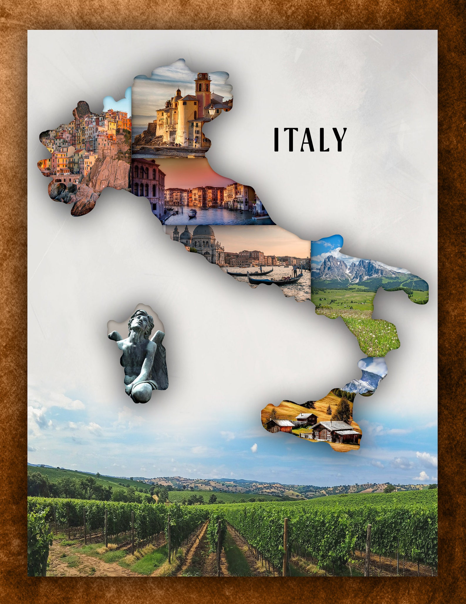 Italy Scrapbook Template, Digital Scrapbook Template, Italy Scrapbook ...