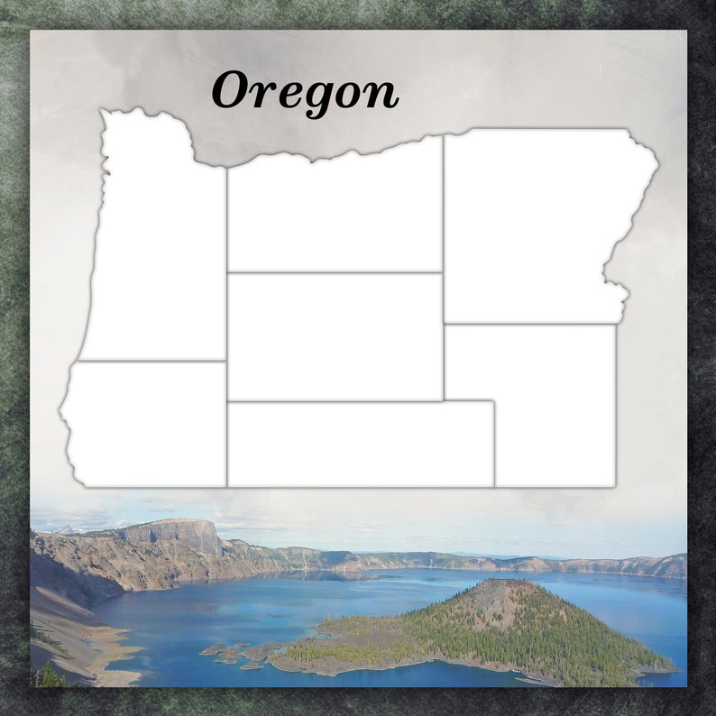 Oregon Scrapbook Template, Digital Scrapbook Template, Oregon Scrapbook ...