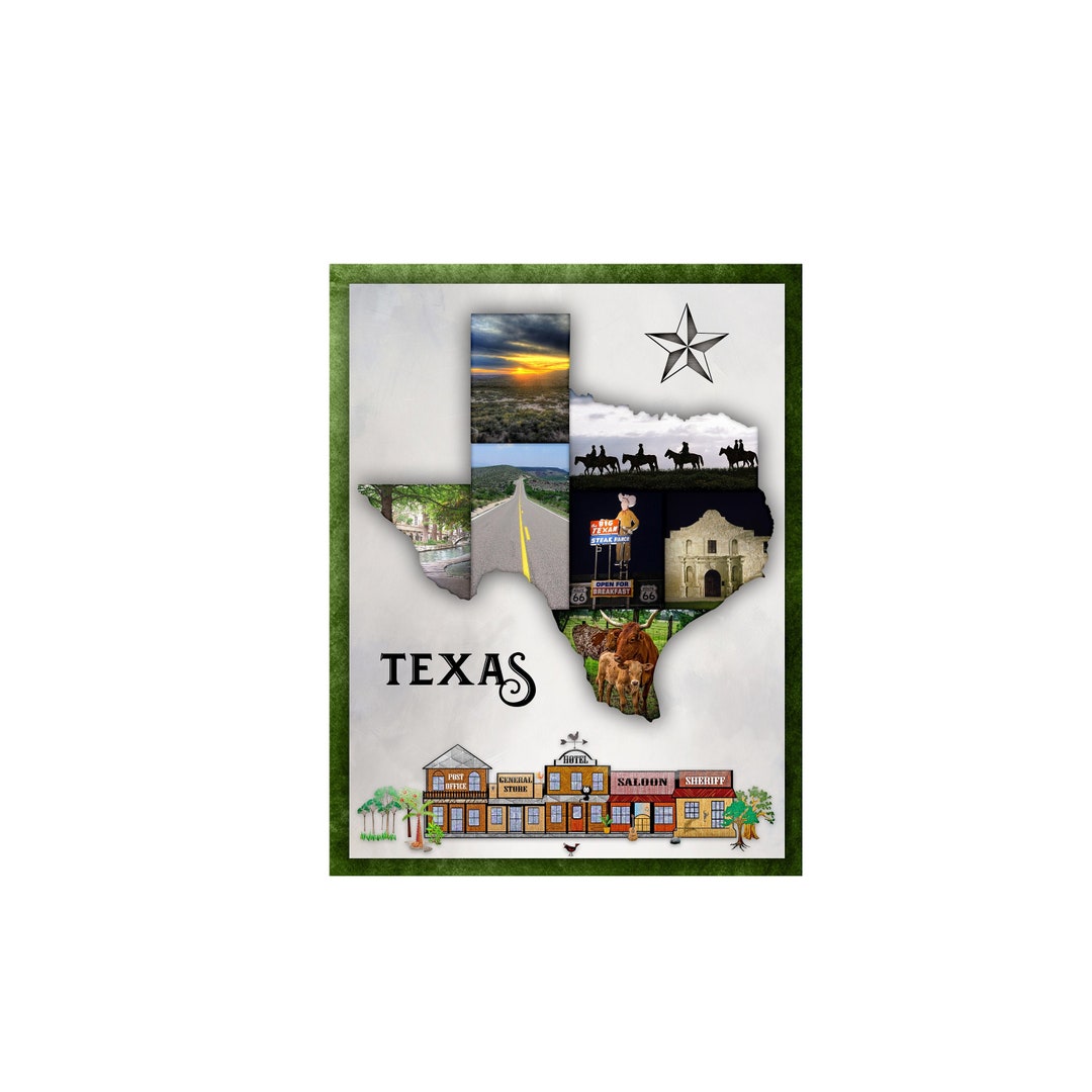 Texas Scrapbook Template, Digital Scrapbook Template, Texas Scrapbook ...