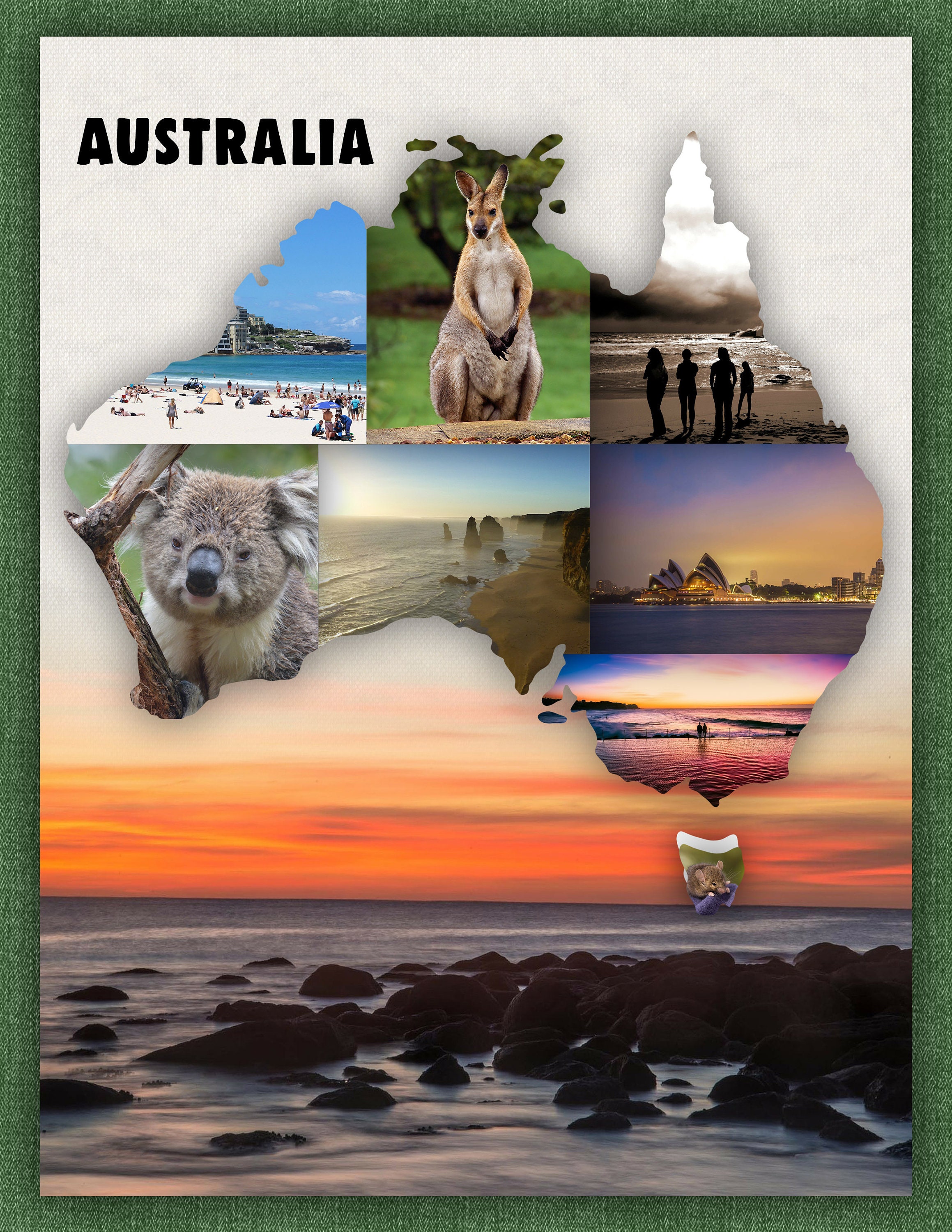 Australia Scrapbook Template, Digital Scrapbook Template, Australia ...