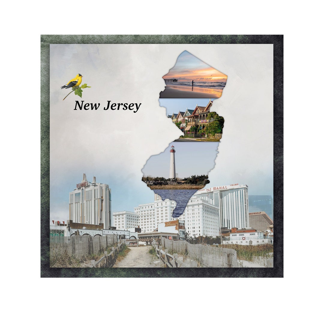 New Jersey Digital Scrapbook Template, New Jersey Scrapbook Page, New ...