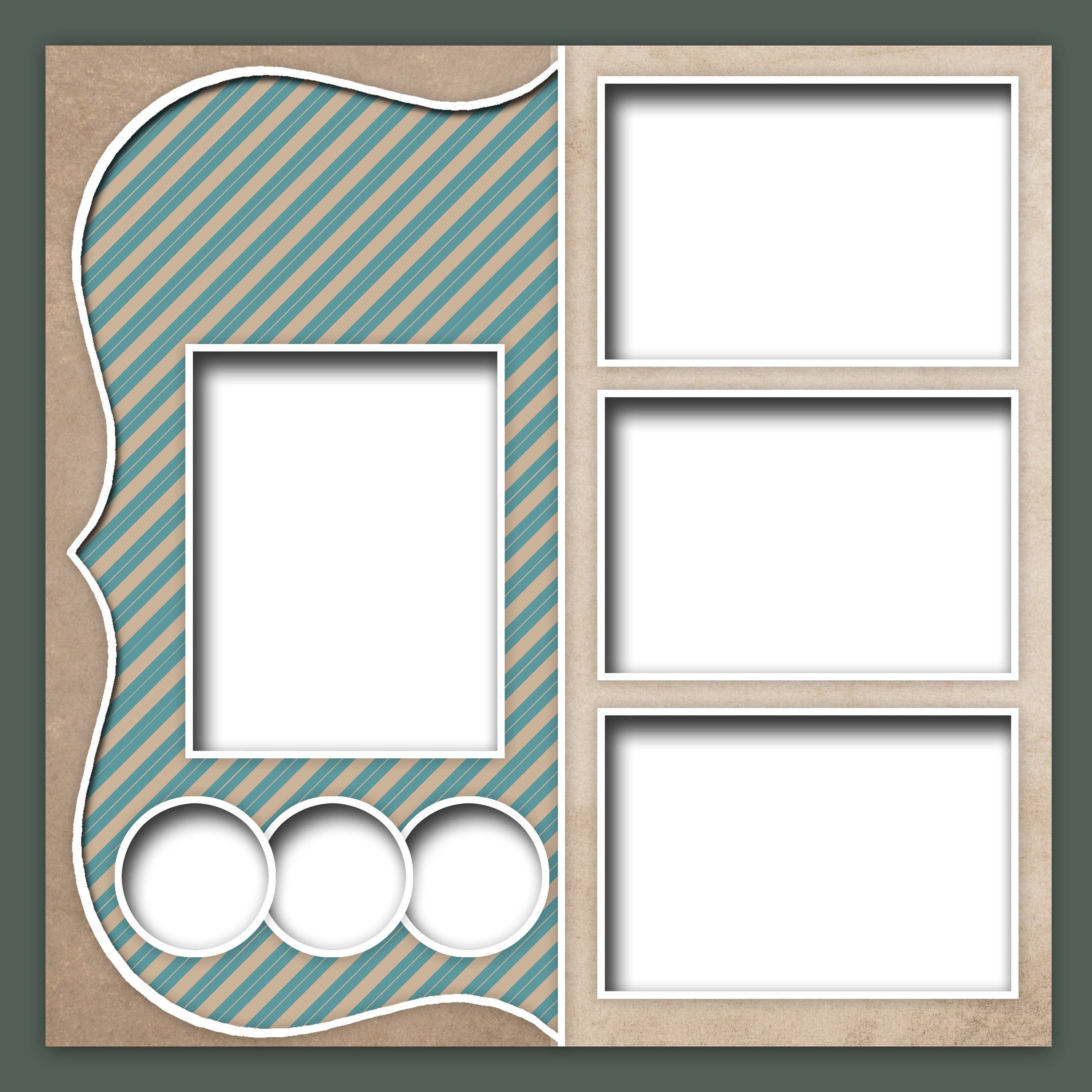 12x12 Digital Scrapbook Template 424 - Etsy