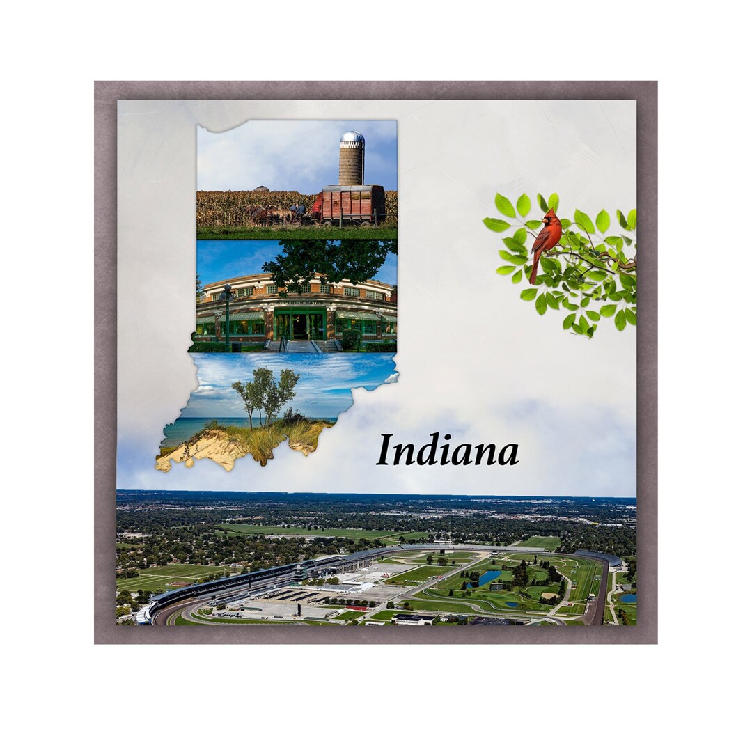 Indiana Scrapbook Template, Digital Scrapbook Template, Indiana ...