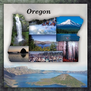 Oregon Scrapbook Template, Digital Scrapbook Template, Oregon Scrapbook ...