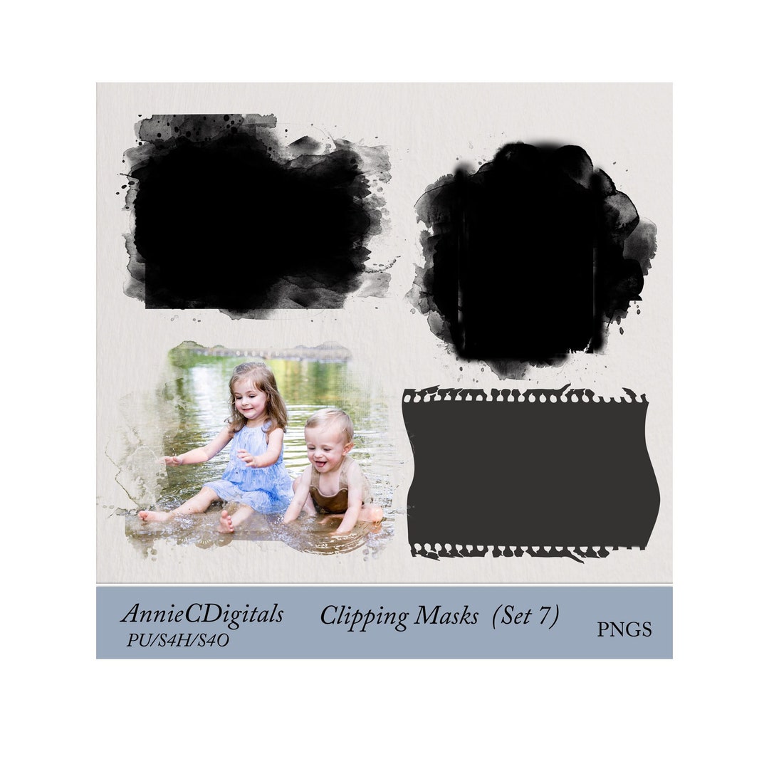 Clipping Masks (set 7), Digital Clipping Masks, Digital Scrapbook ...