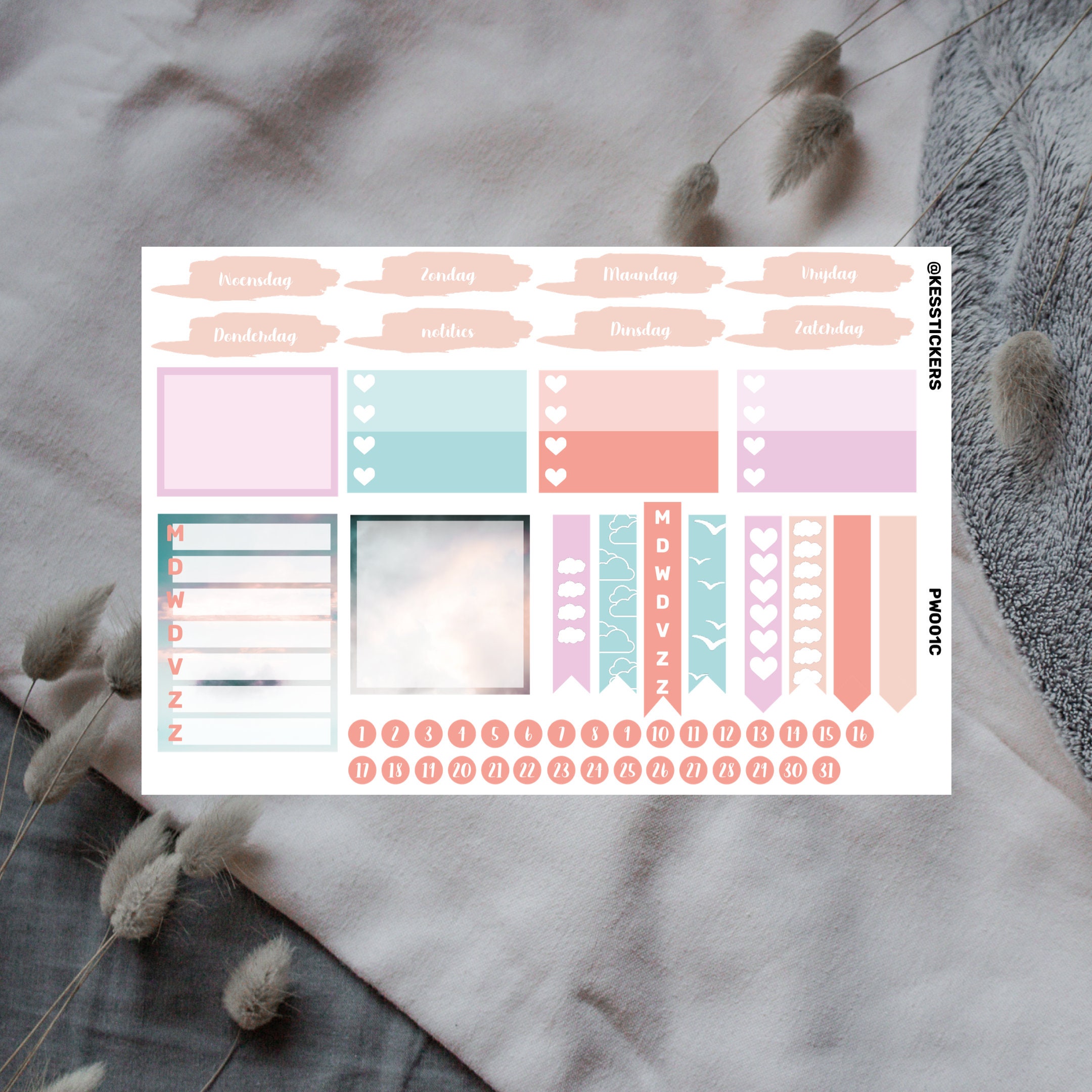 Clouds Planner Sticker Kit | Erin Condren | Mascha Planner | 163 ...