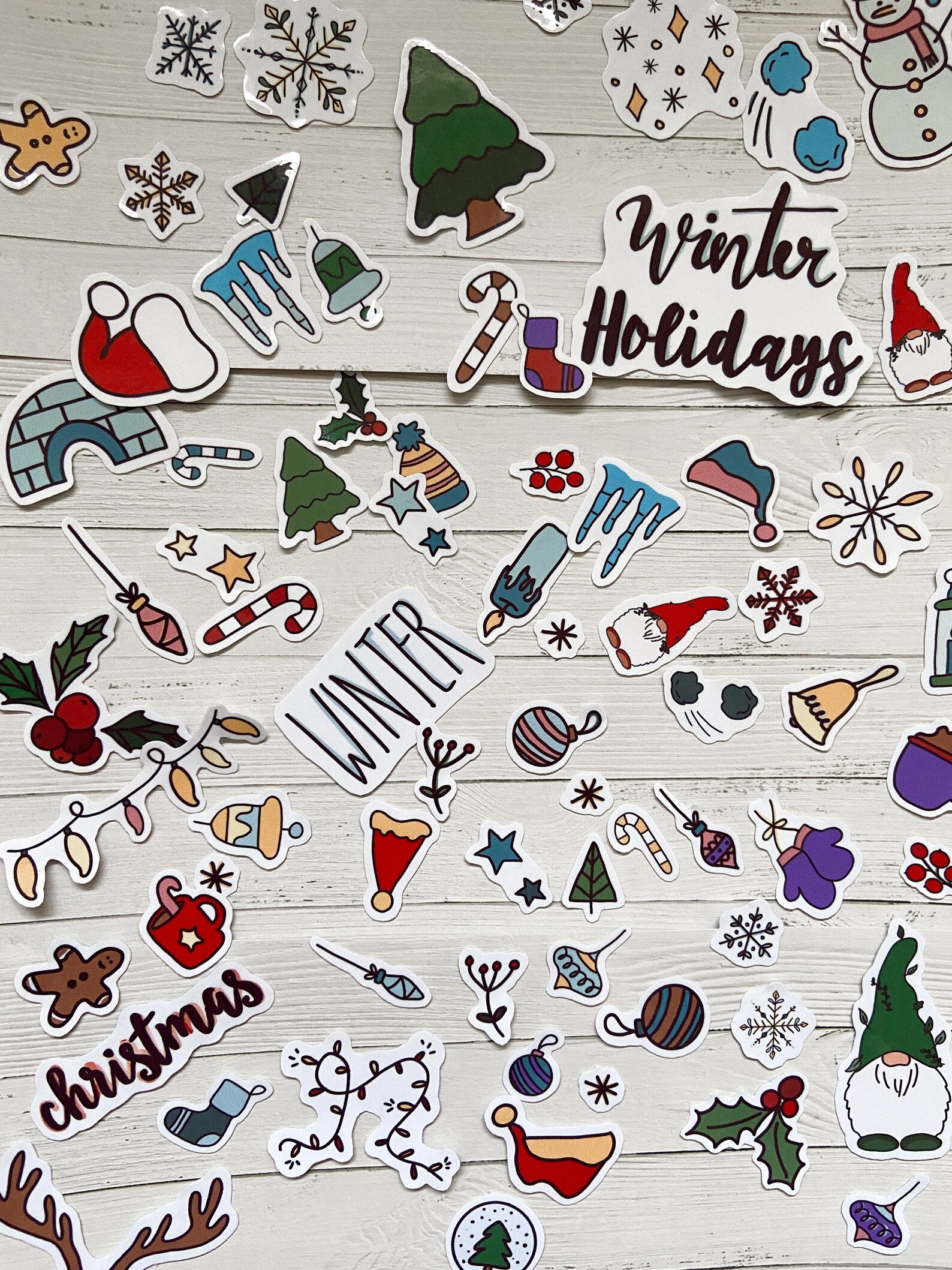 Christmas theme sticker pack winter vibe stickers snow vibe snow ...