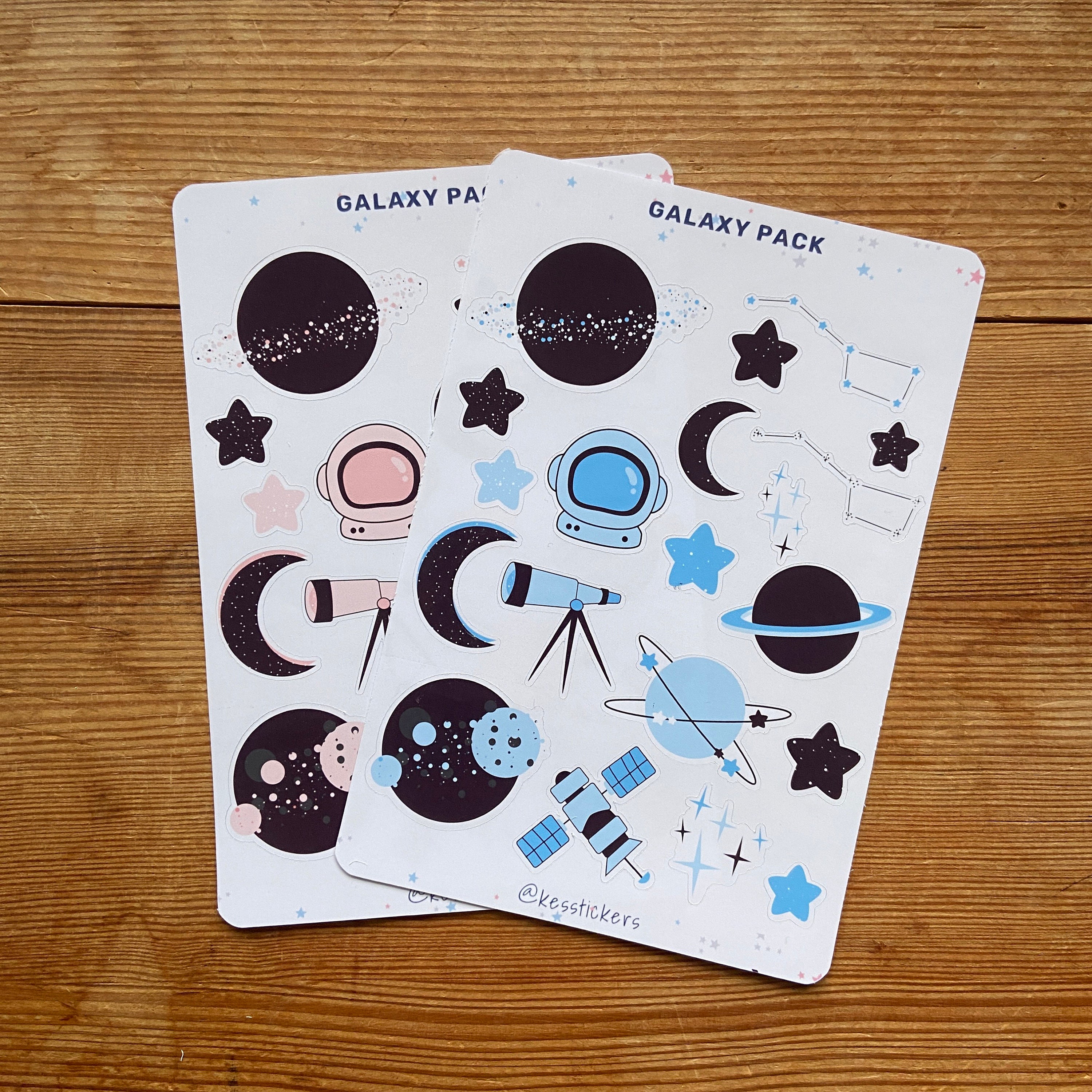 In to space sticker pack galaxy sticker planet sticker universal space ...