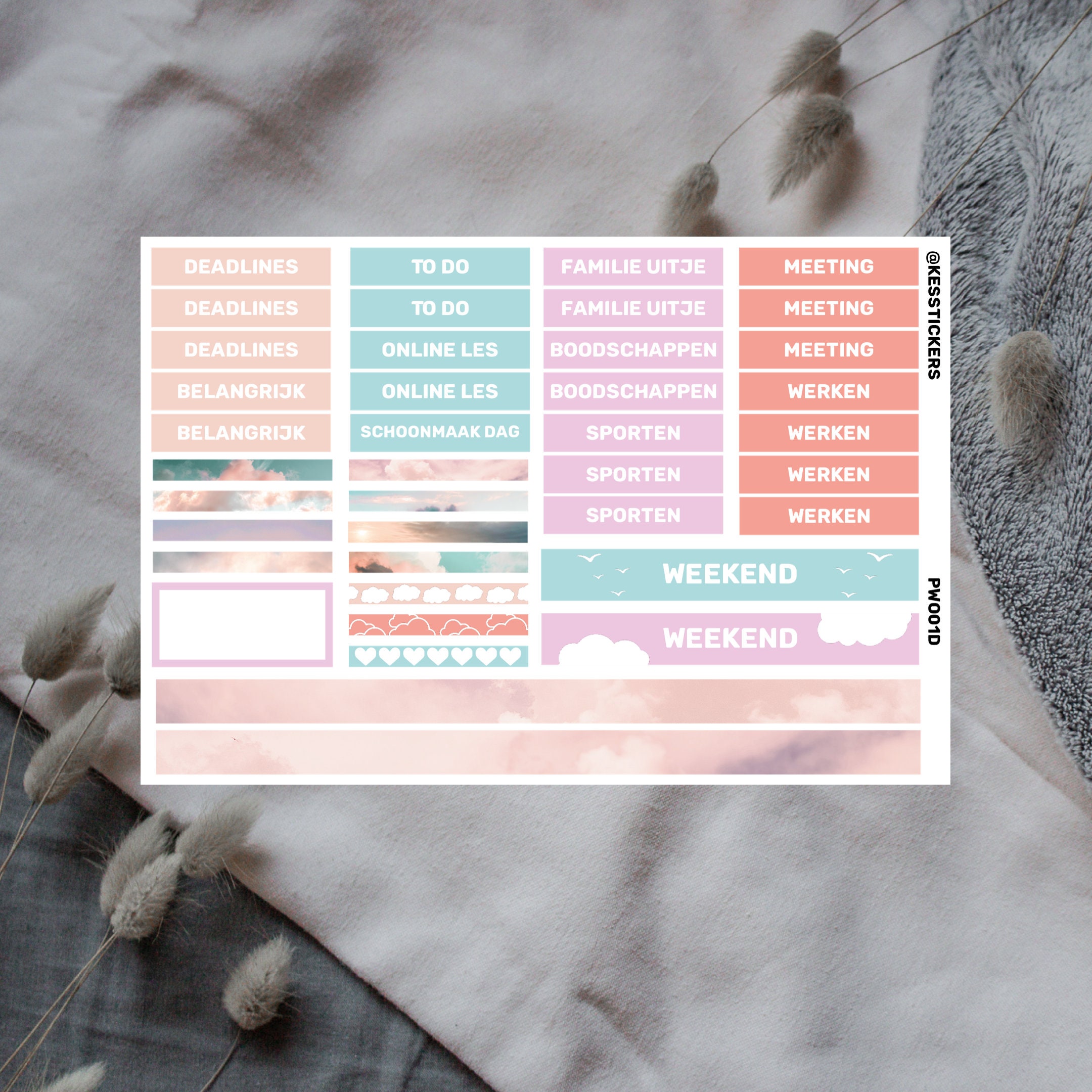 Clouds Planner Sticker Kit | Erin Condren | Mascha Planner | 163 ...