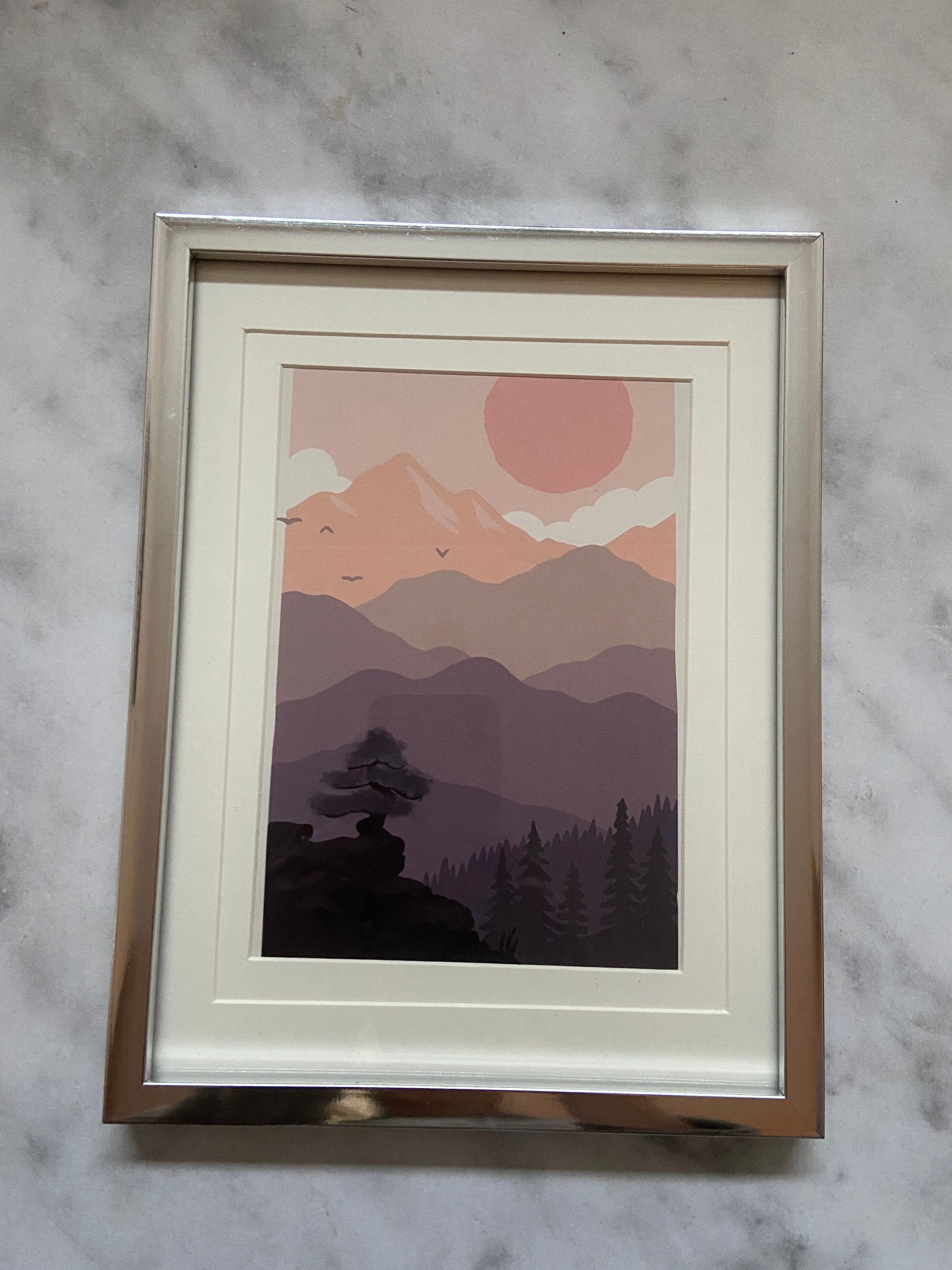 Landscape cards Landscape poster A5 cards colorfull - Etsy Nederland