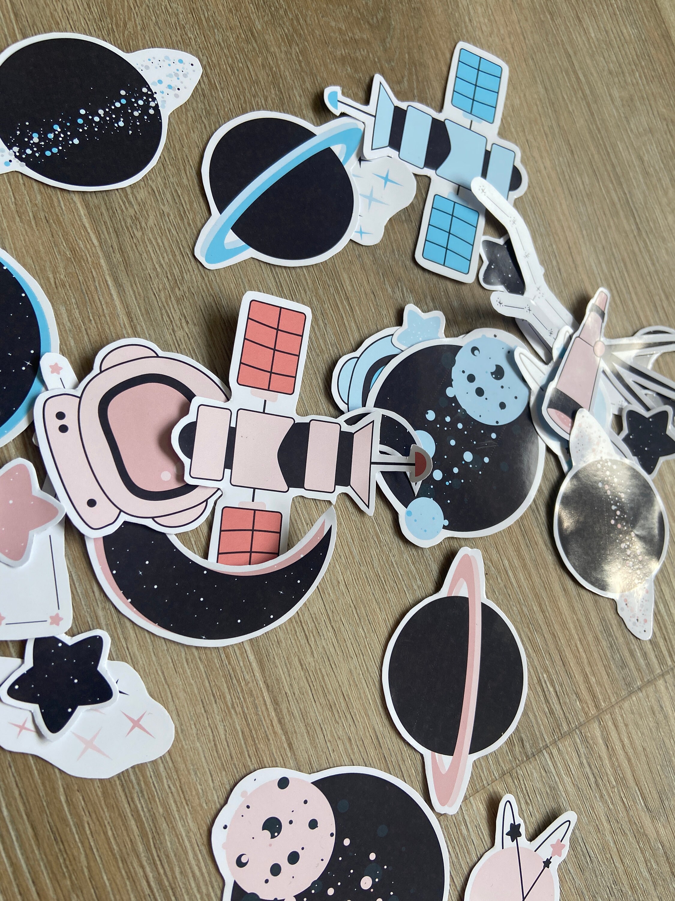 In to space sticker pack galaxy sticker planet sticker - Etsy Nederland