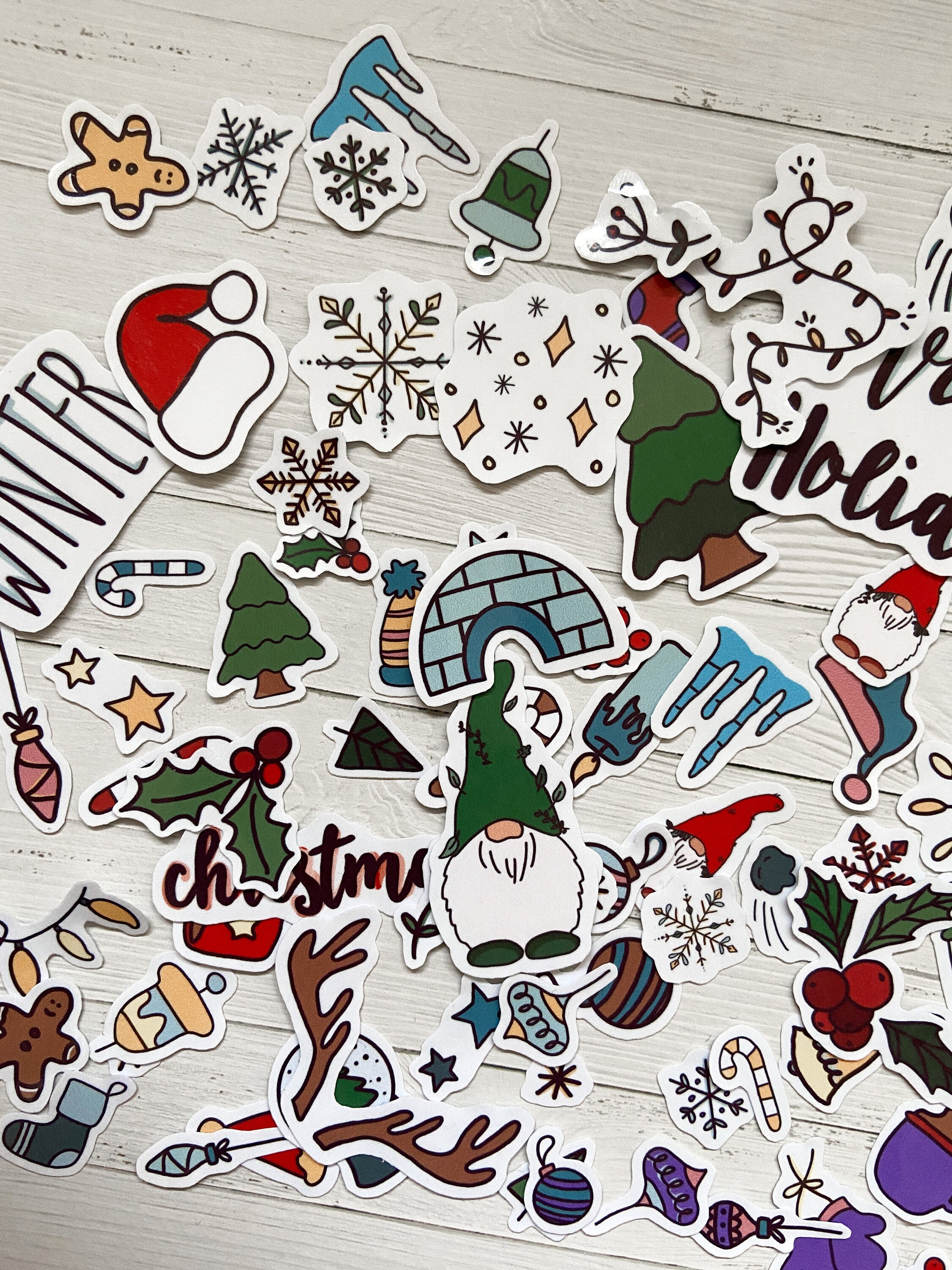 Christmas theme sticker pack winter vibe stickers snow vibe snow ...