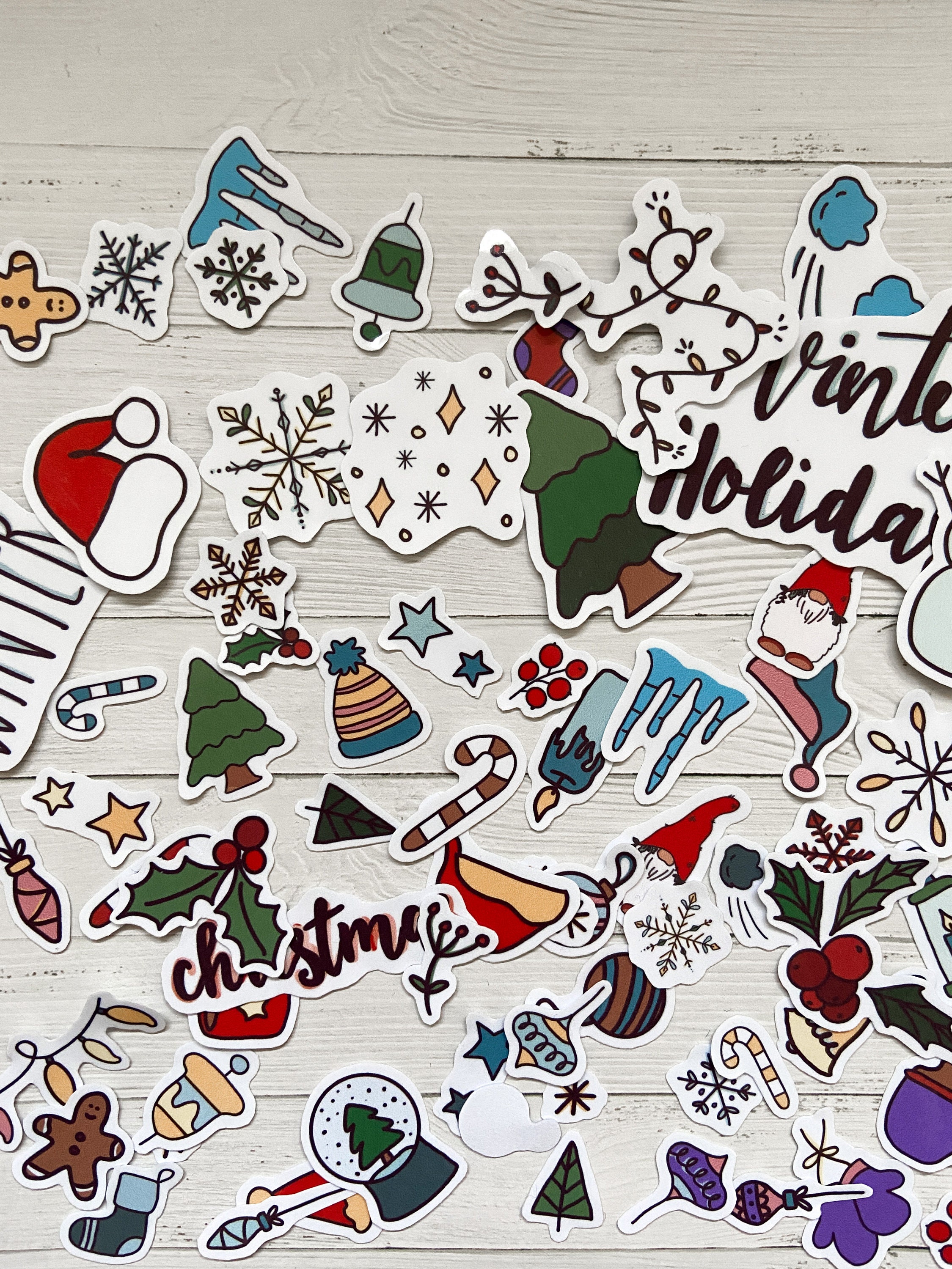 Christmas theme sticker pack winter vibe stickers snow vibe snow ...