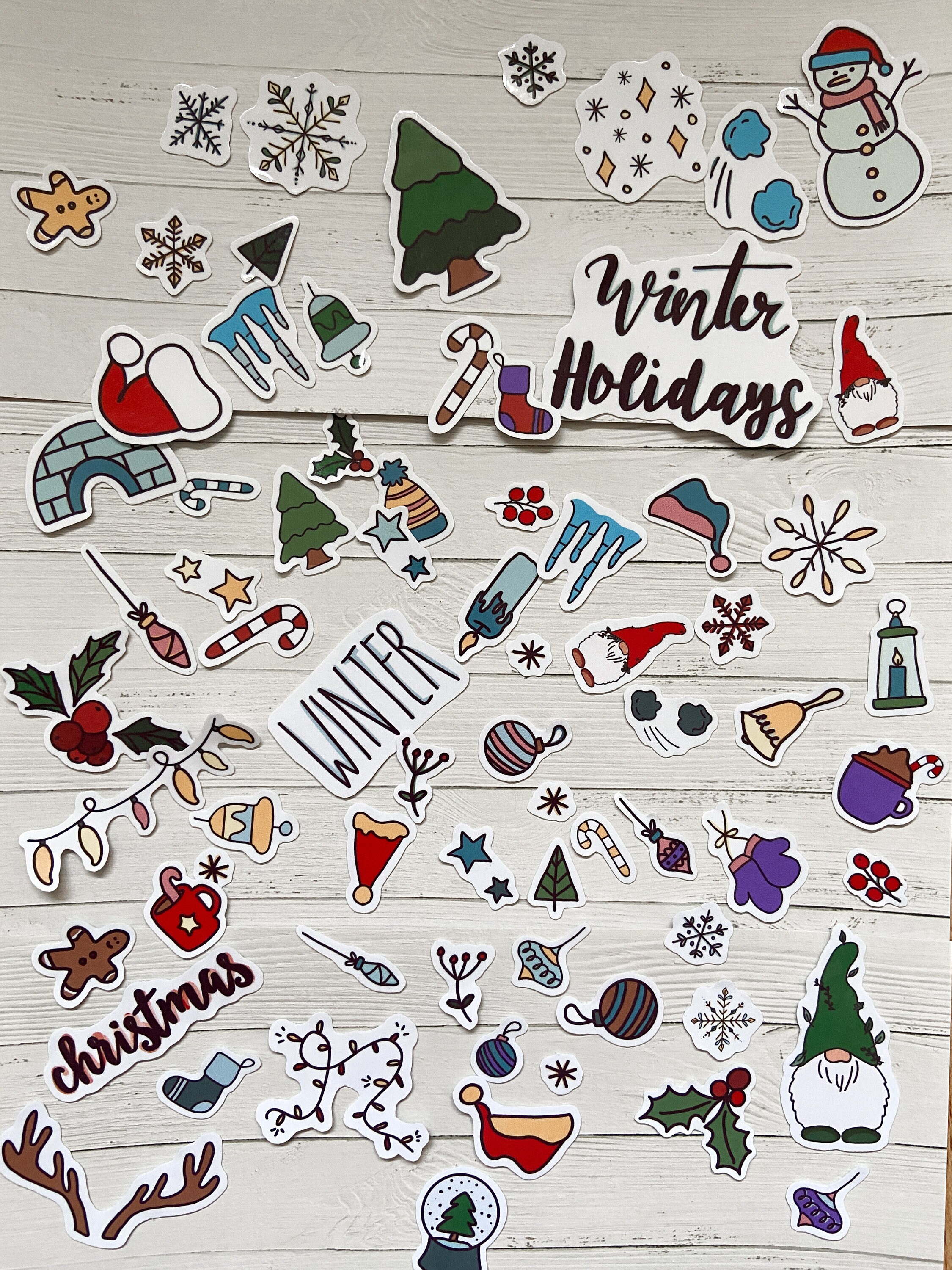 Christmas theme sticker pack winter vibe stickers snow vibe snow ...