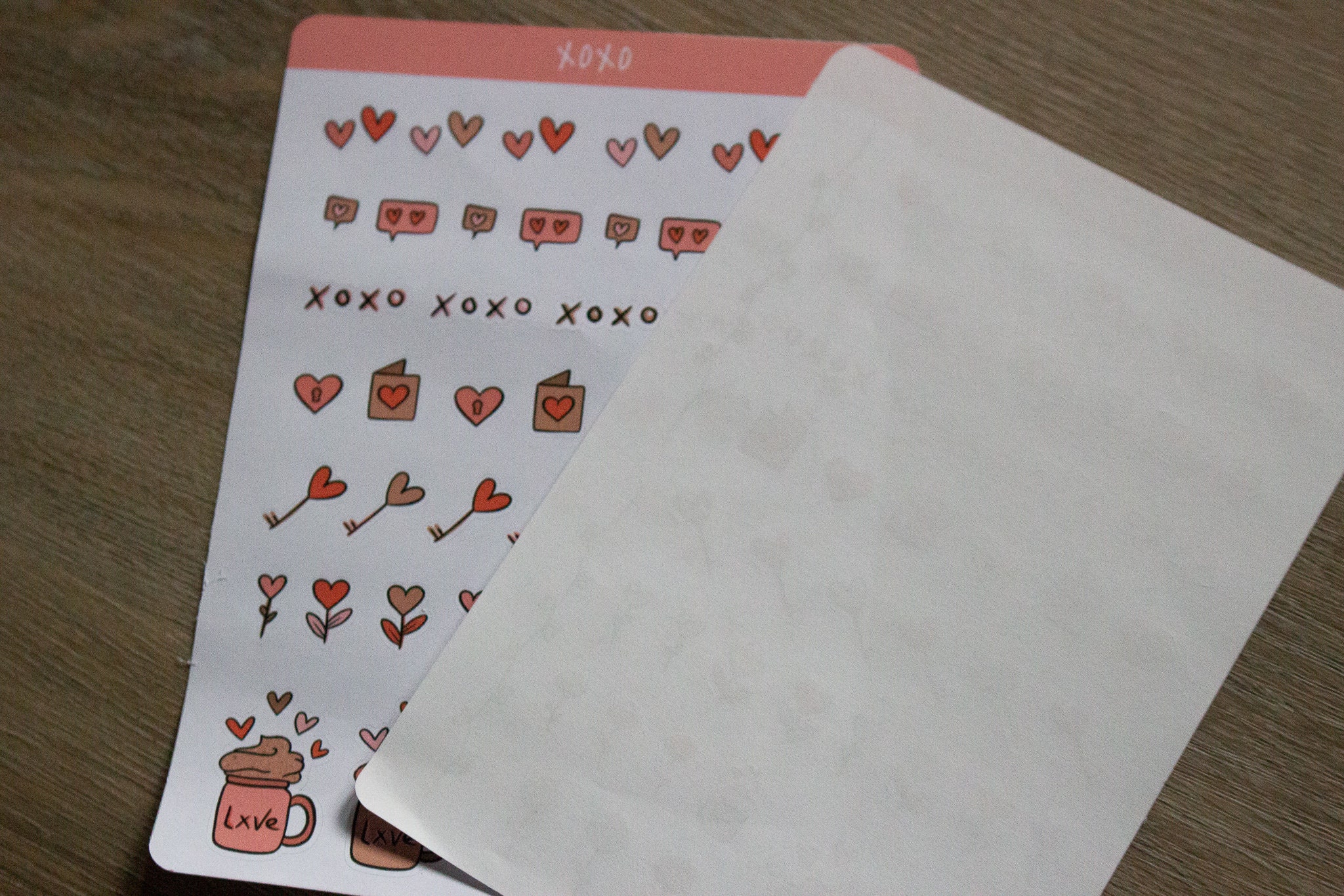 Xoxo Sticker Sheet Valentines Day Heart Sticker Arrow - Etsy