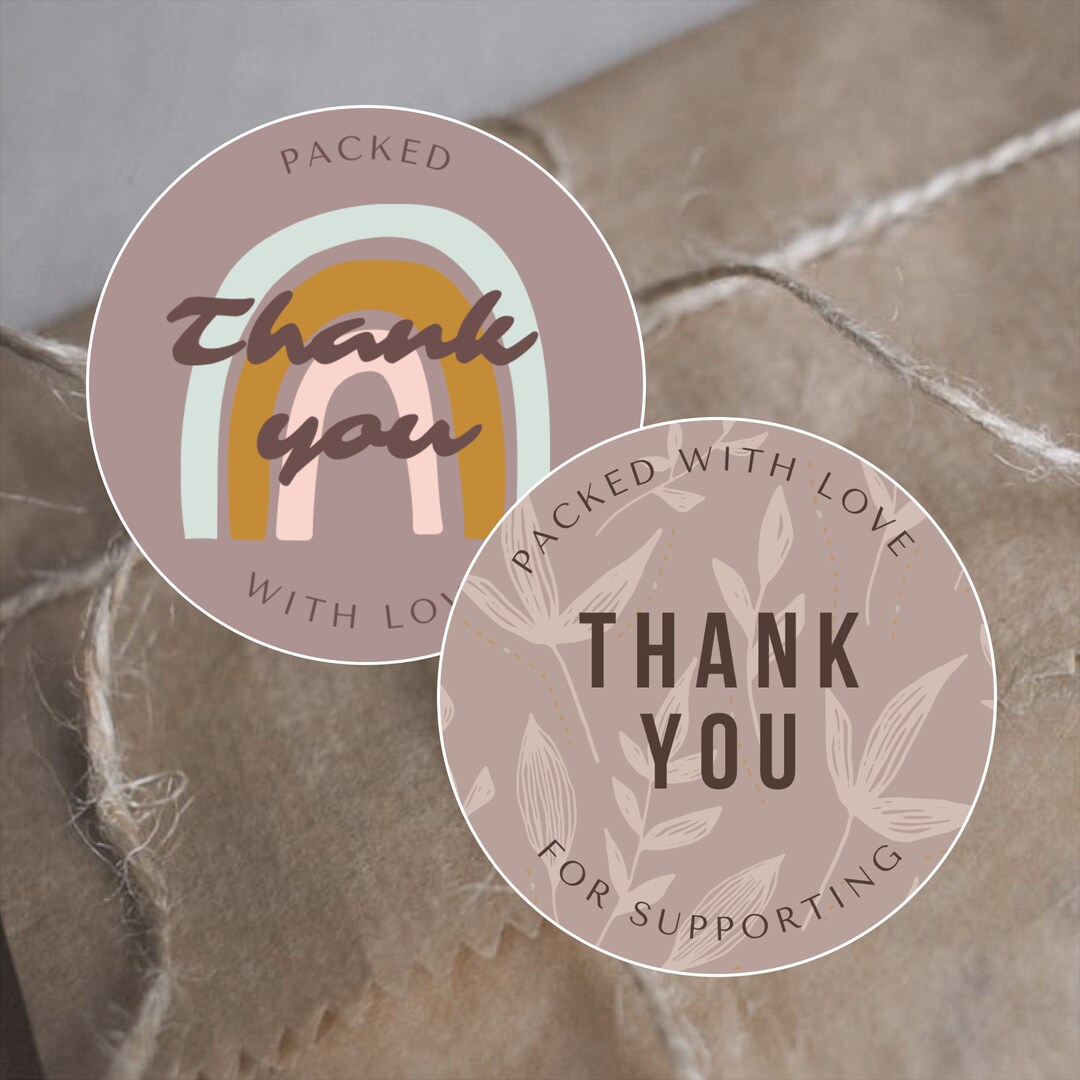 Danke Sticker Bogen Danke Umschlag Sticker Small Business Sticker Danke ...