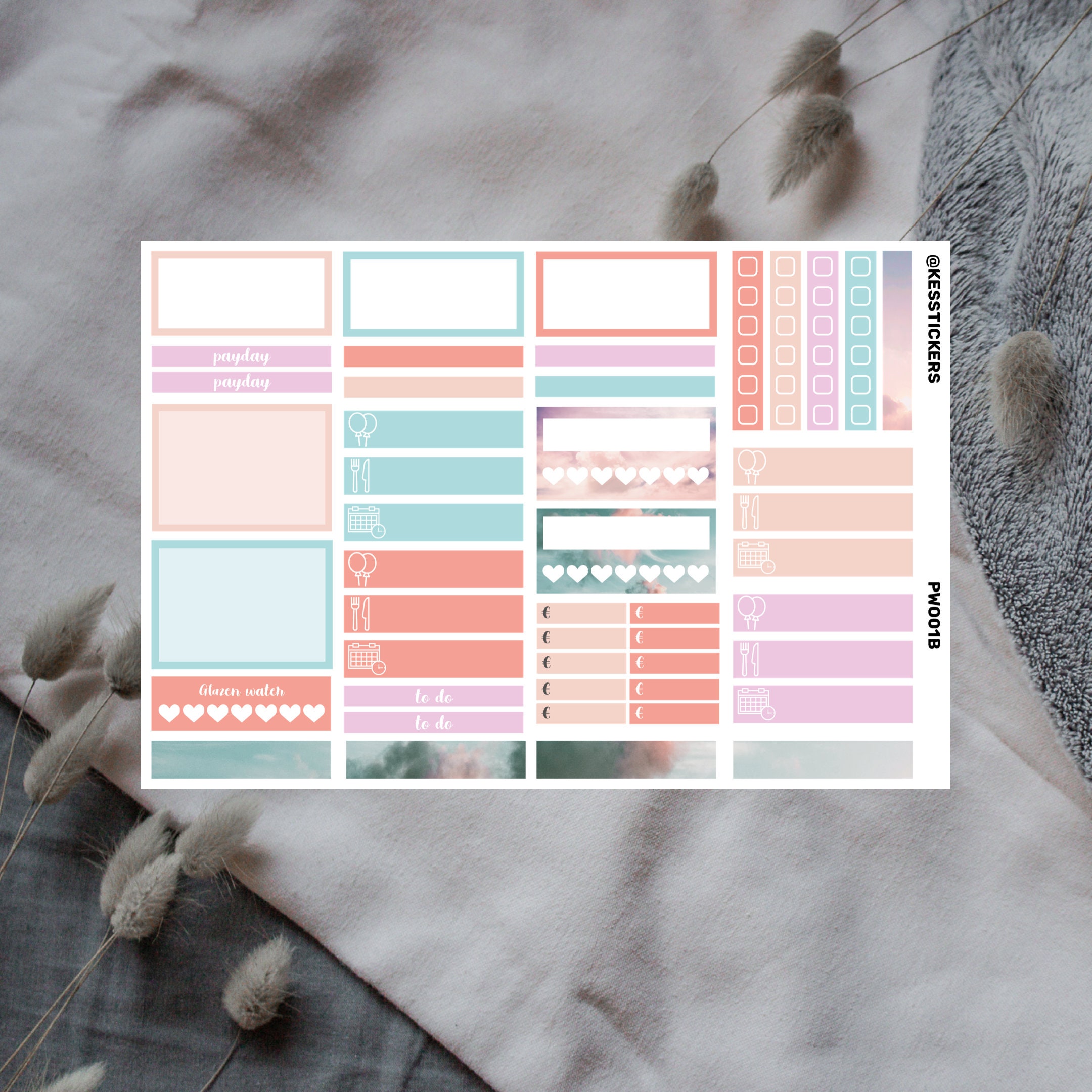 Clouds Planner Sticker Kit | Erin Condren | Mascha Planner | 163 ...