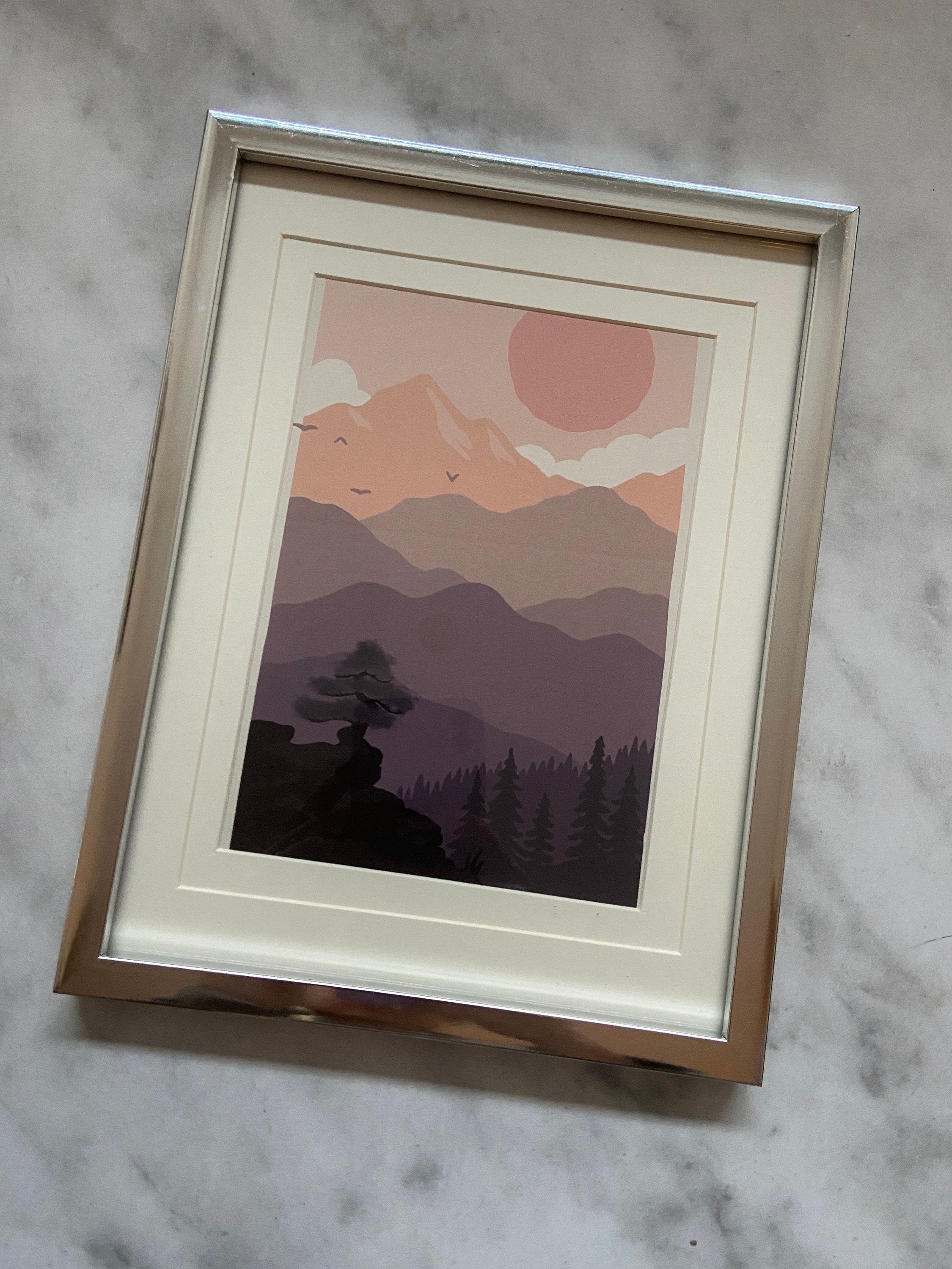 Landscape cards Landscape poster A5 cards colorfull - Etsy Nederland