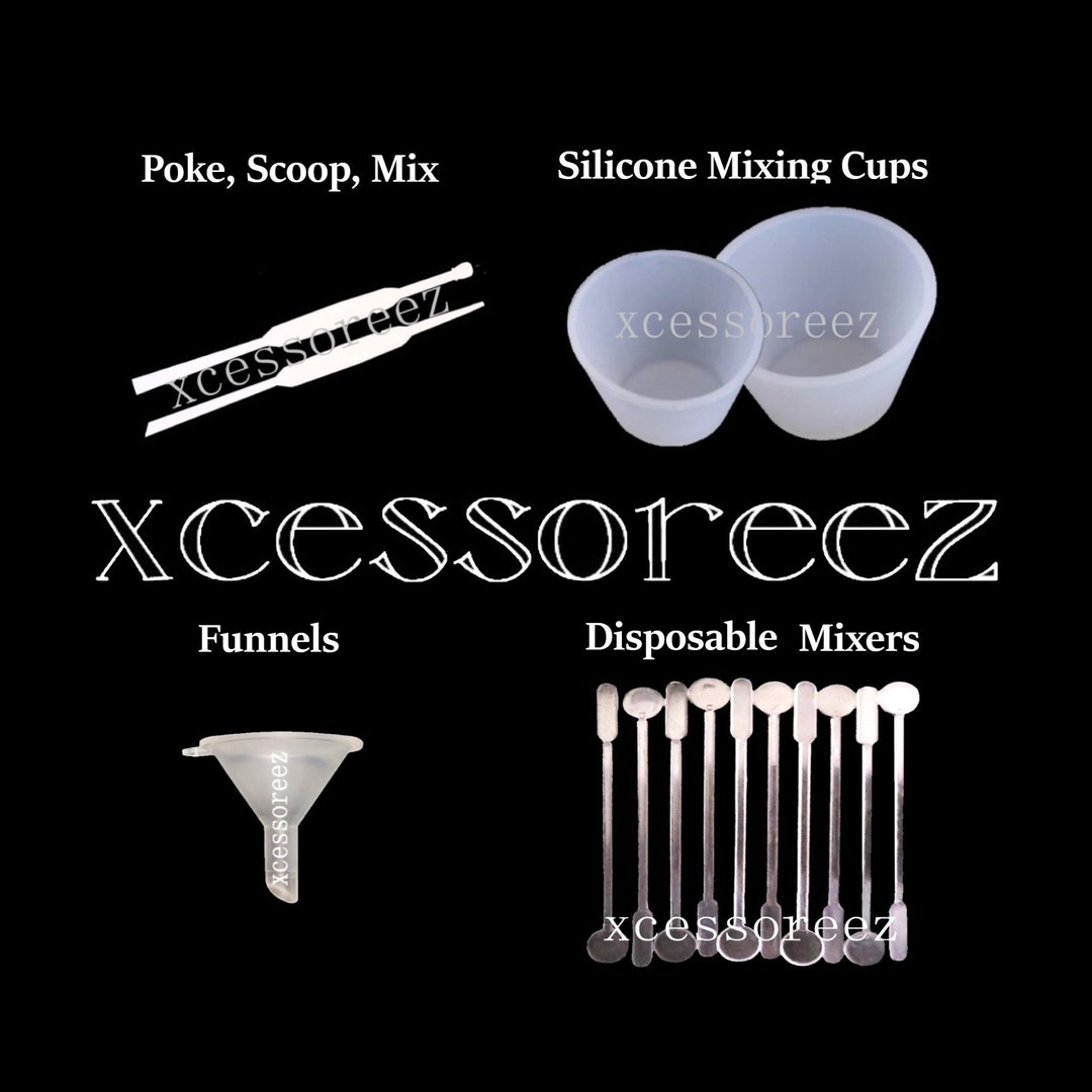 Casting Tools: Silicone 2 Size Mixing Cup Set With Poke Tools/mixers ...