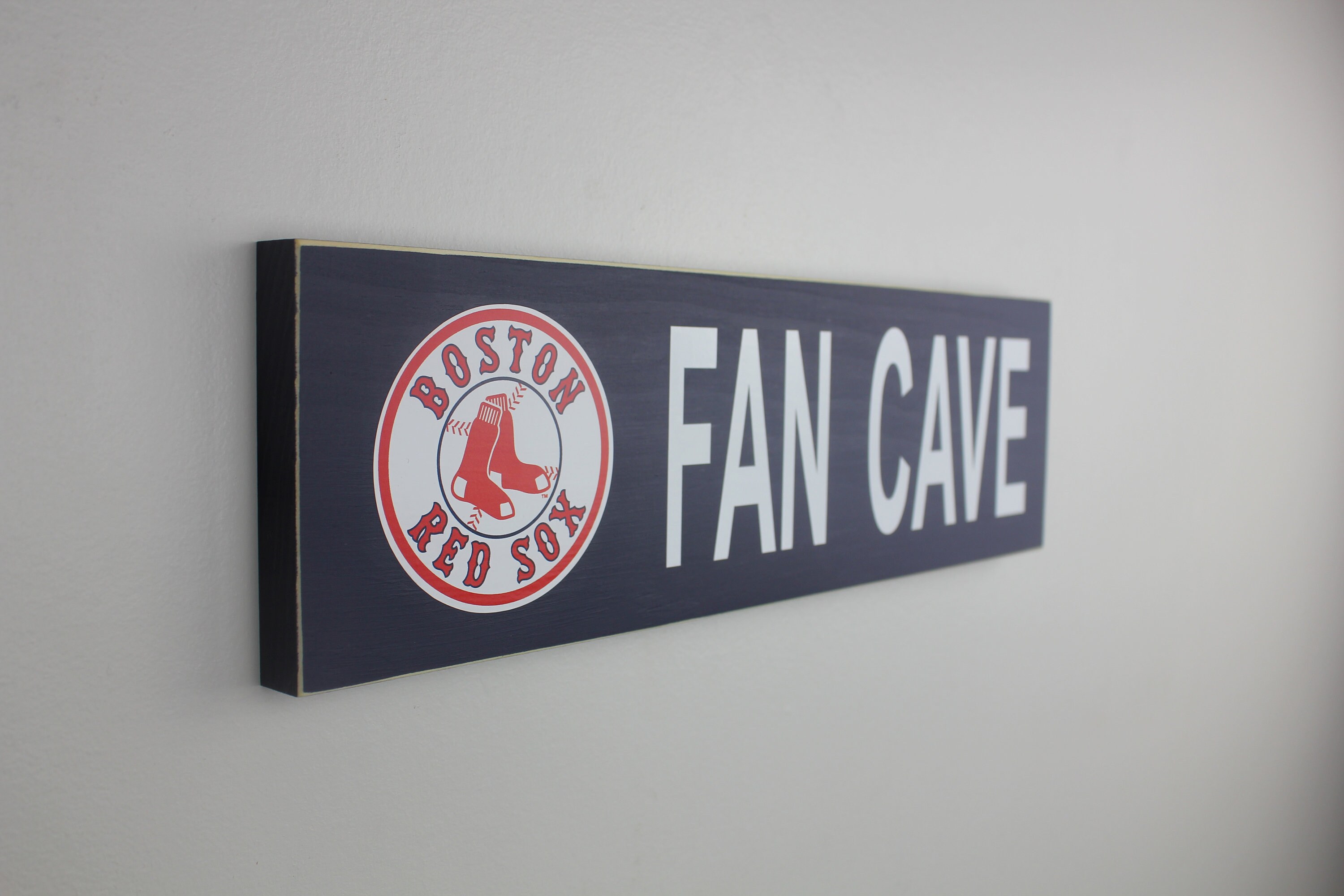 Boston Red Sox Fan Cave Wood Sign Boston Red Sox Wood Sign - Etsy