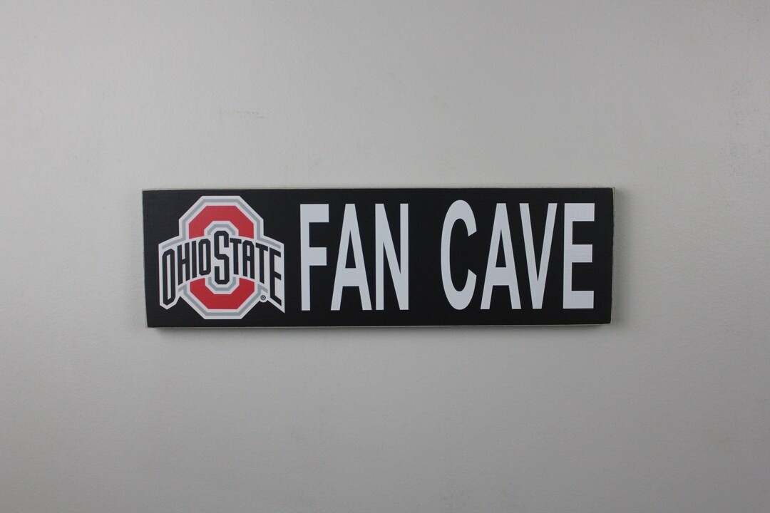 Ohio State Buckeyes Fan Cave Wood Sign: Sports Decor (15" X 4.5") - Etsy