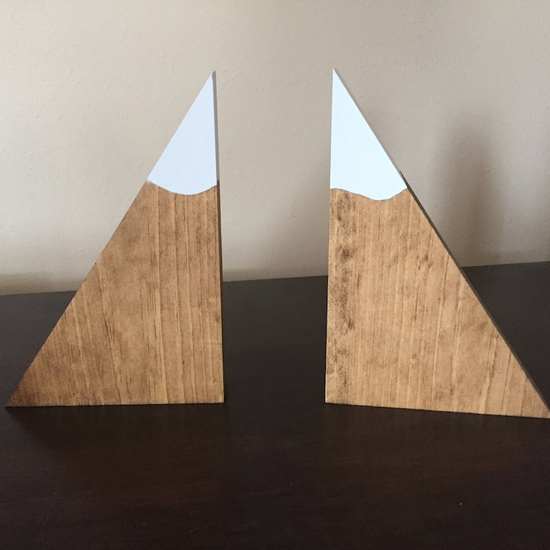 Mountain Bookends - Etsy