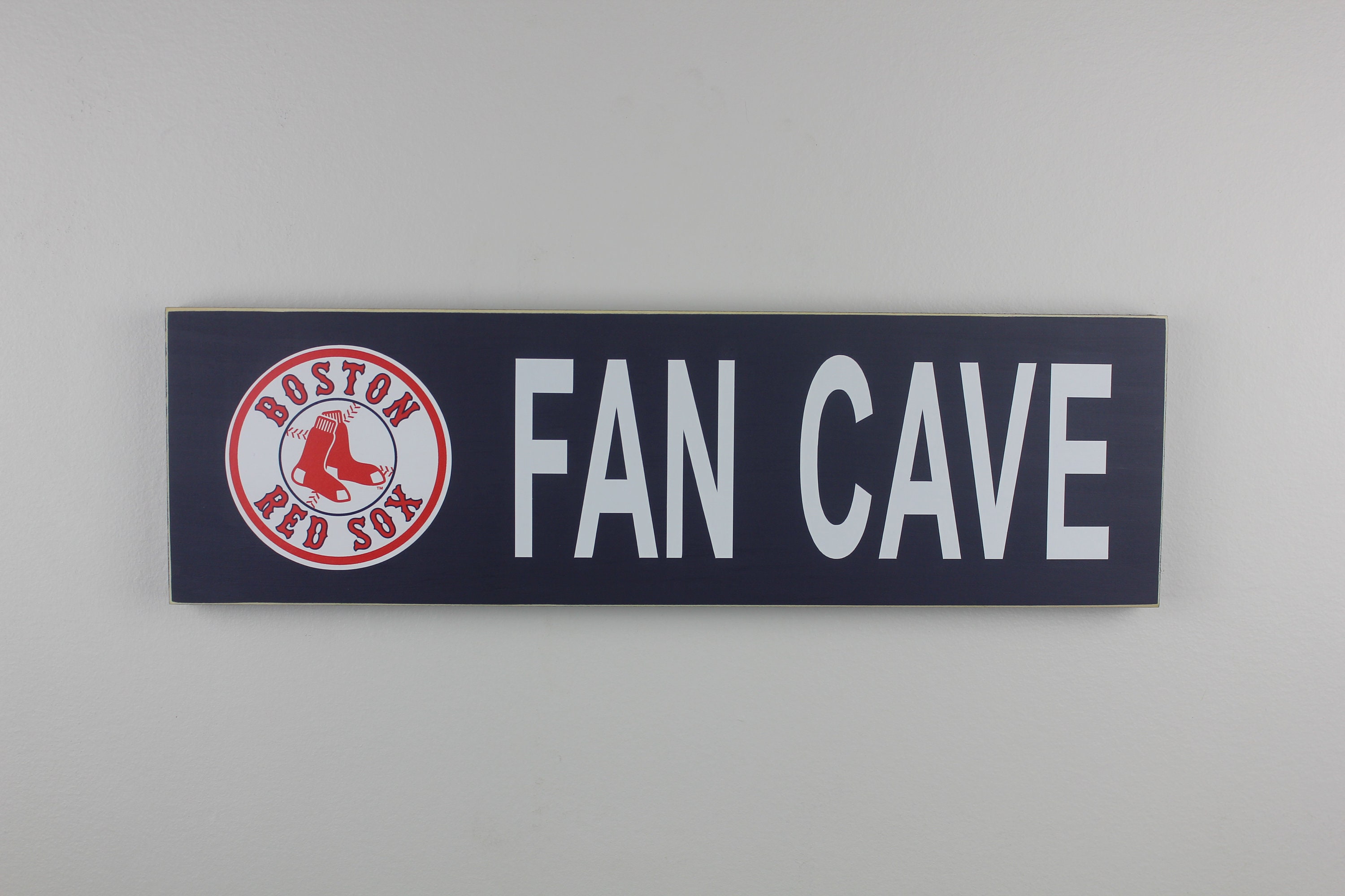 Boston Red Sox Fan Cave Wood Sign Boston Red Sox Wood Sign - Etsy