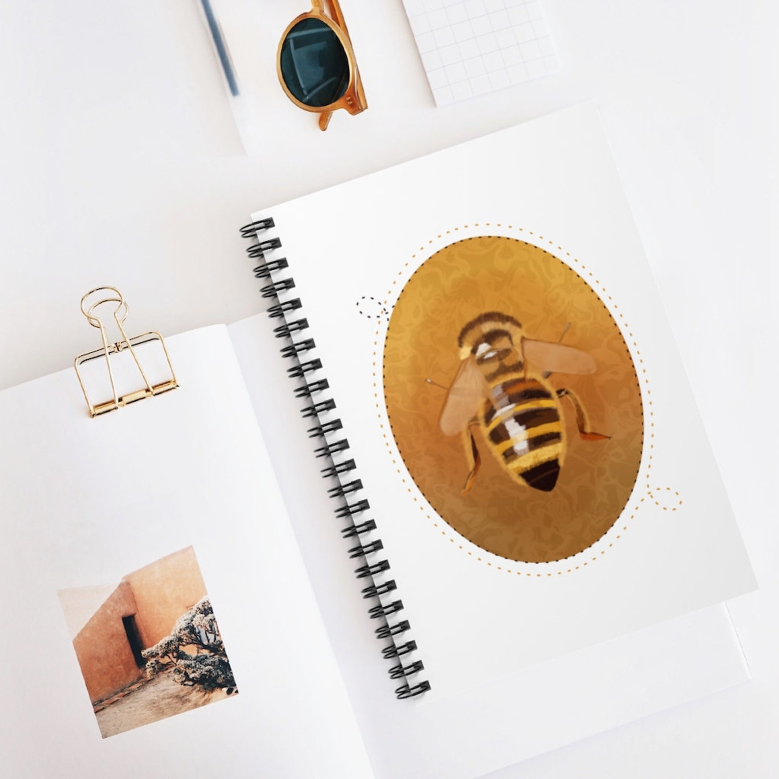 Honey bee Spiral Notebook Ruled Line journal insect | Etsy