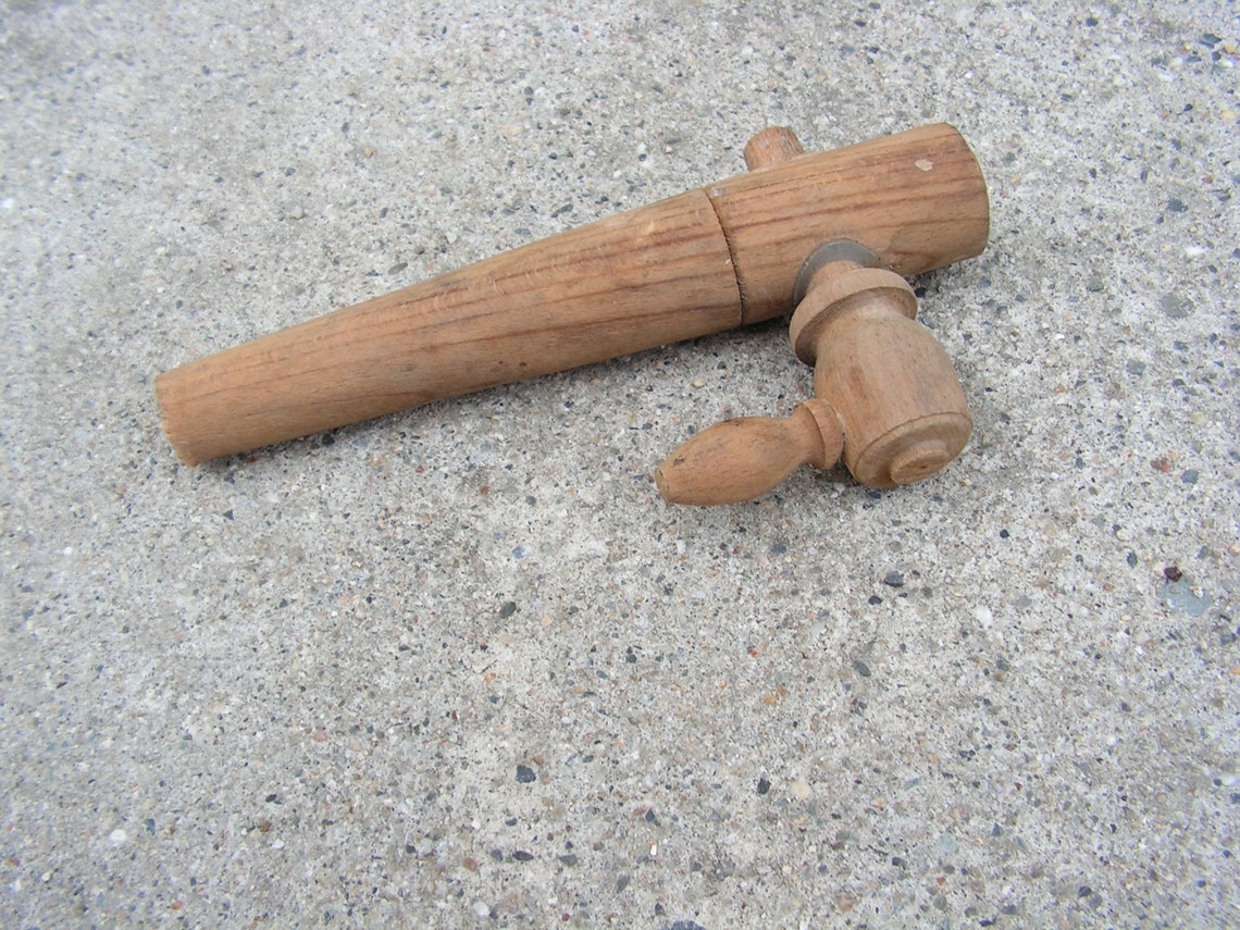 Vintage Wooden Wine Barrel Tap 1950s Old Spigot Wooden Faucet | Etsy