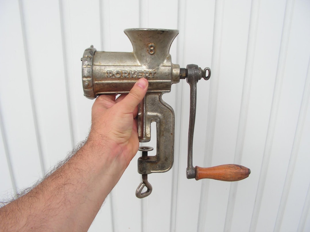 Vintage Meat Grinder Czechoslovakia Massive Meat Chopper Solid ...