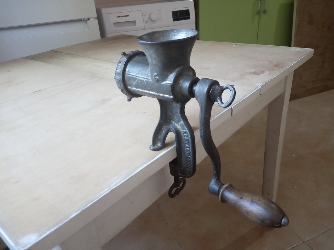 Vintage German Meat Grinder Massive Meat Chopper Solid Mechanical Meat ...