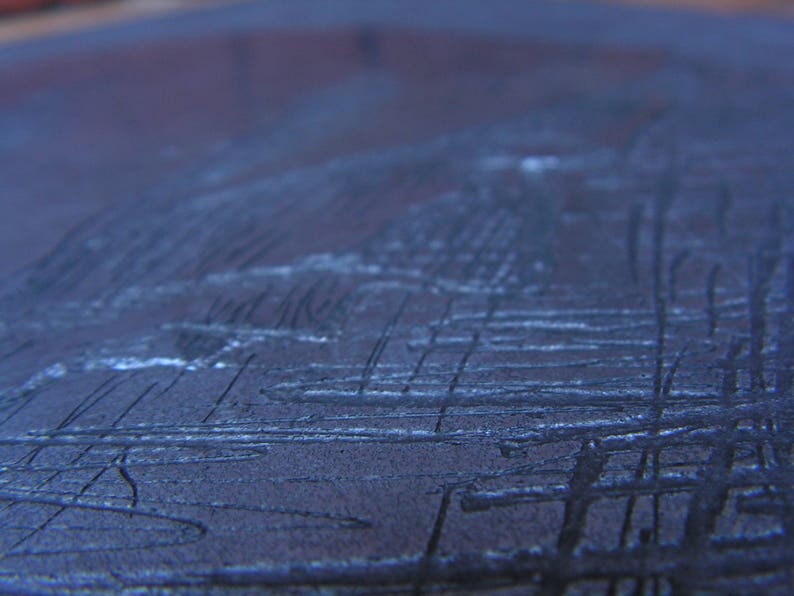 Antique Metal Matrix Etching, Hand-printed Art Collection (13.4x9.4 In ...