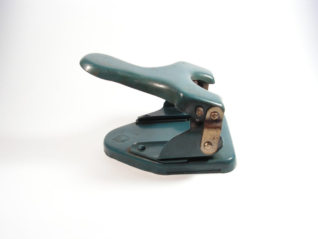 Vintage Blue Hole Puncher Office Big Hole Puncher Old Desk Perforator ...