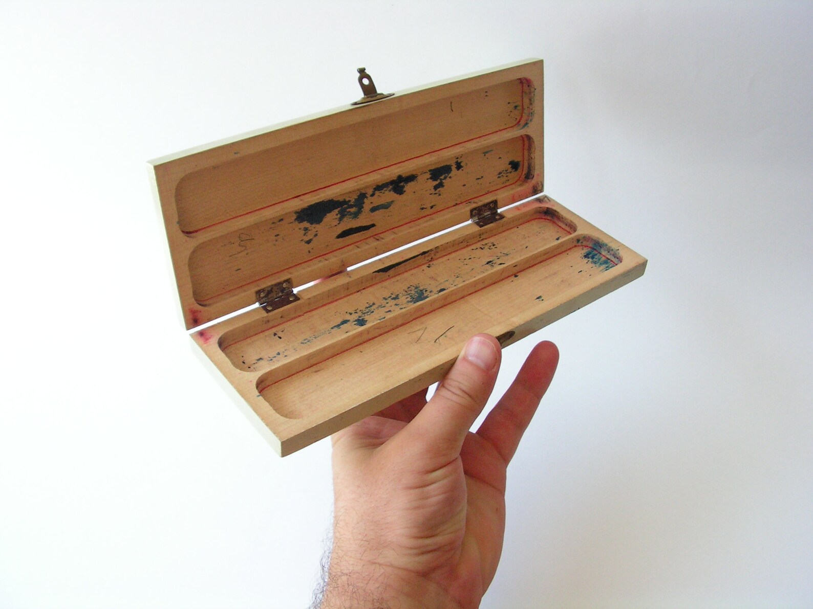 Vintage Hand-painted Wooden Pencil Box, Soviet School Supply - Etsy