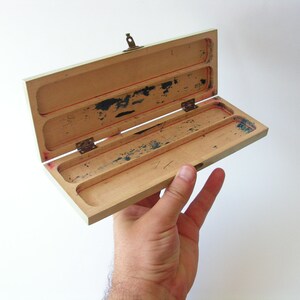 Vintage Wooden Pen Box Wood Pencil Case Vintage Soviet Pen Holder Hand ...
