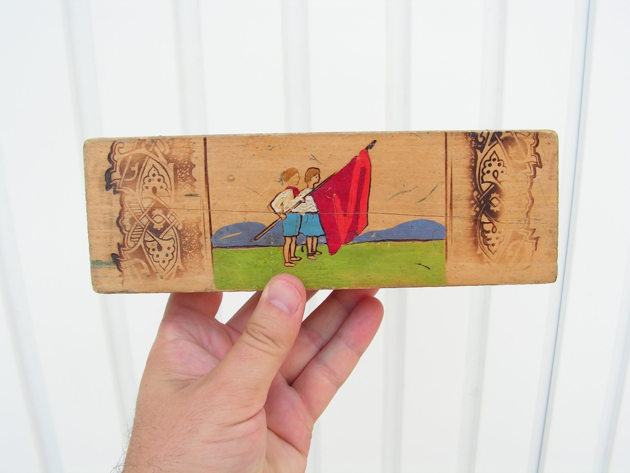 Vintage distressed wooden pen box Pencil case 1950s Old pen | Etsy
