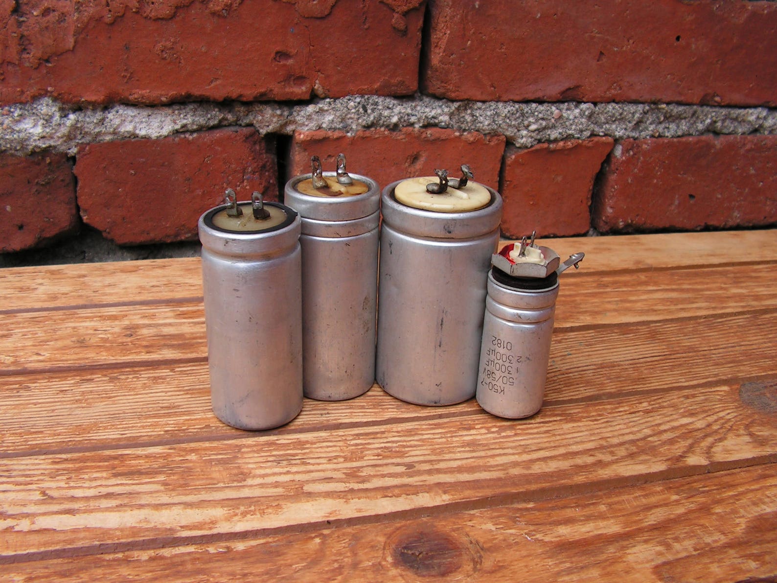 Set of 4 Old Capacitors Steampunk Supplies Vintage Big | Etsy