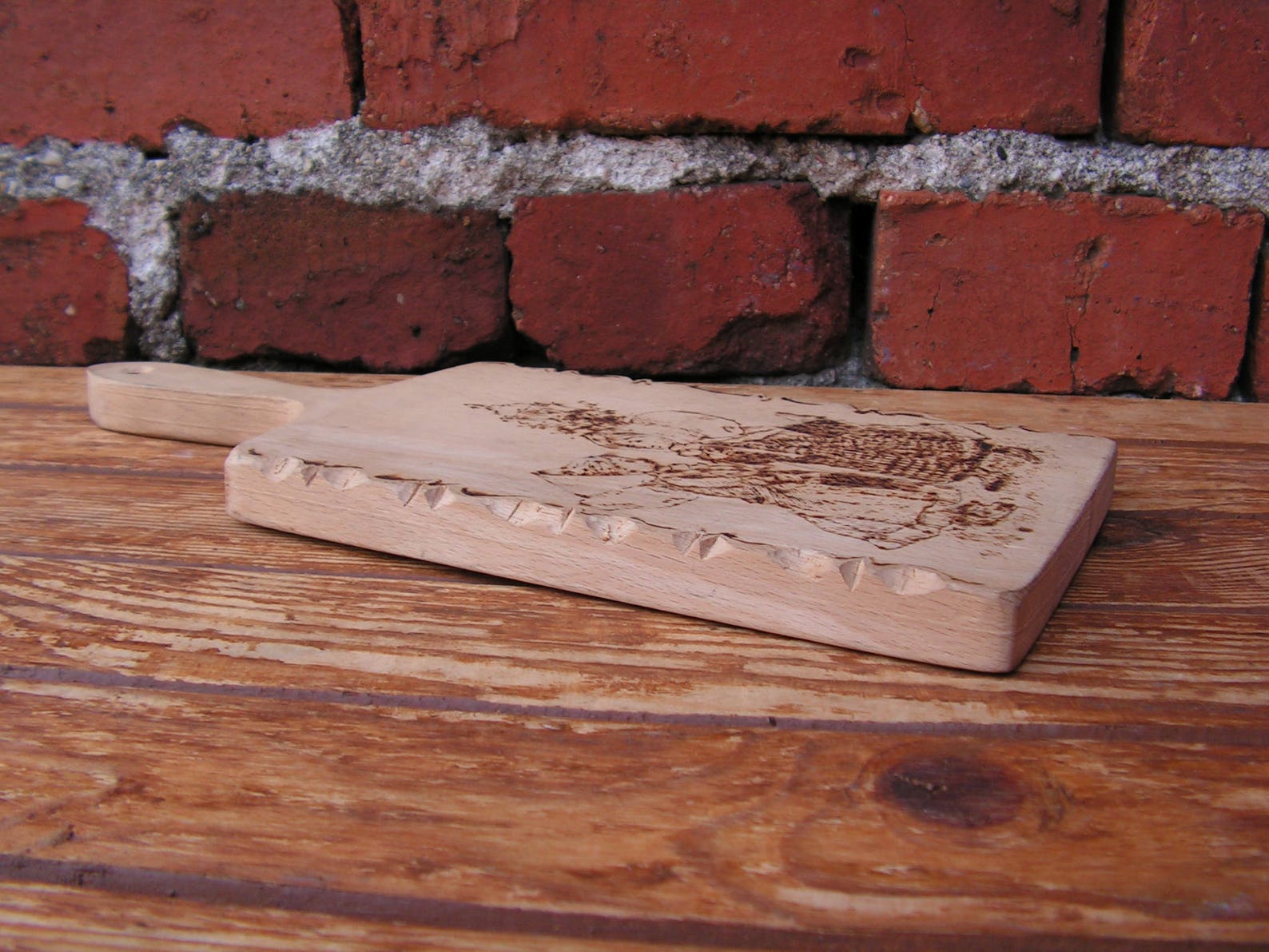 Wooden Pyrography Cutting Board Small Hand Carved Chopping - Etsy