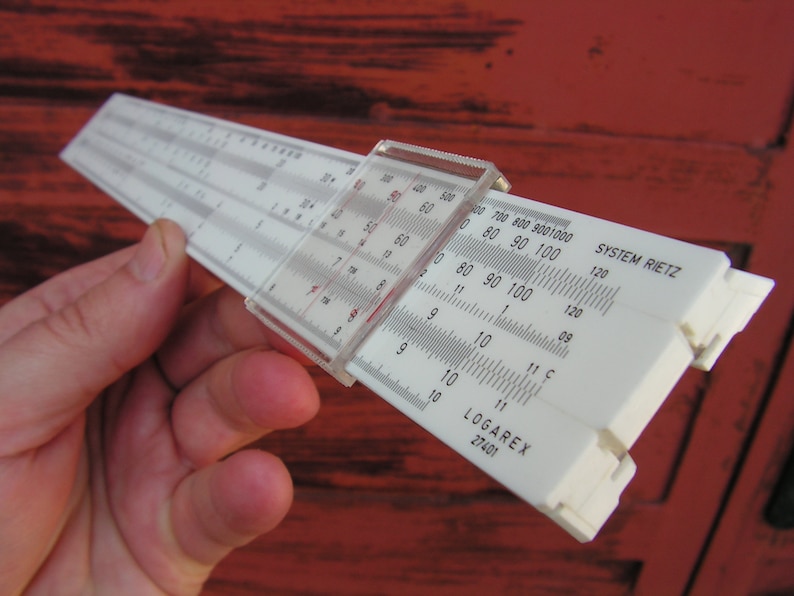 Vintage Slide Scale Rule LOGAREX Retro Logarithmic Ruler NOS - Etsy