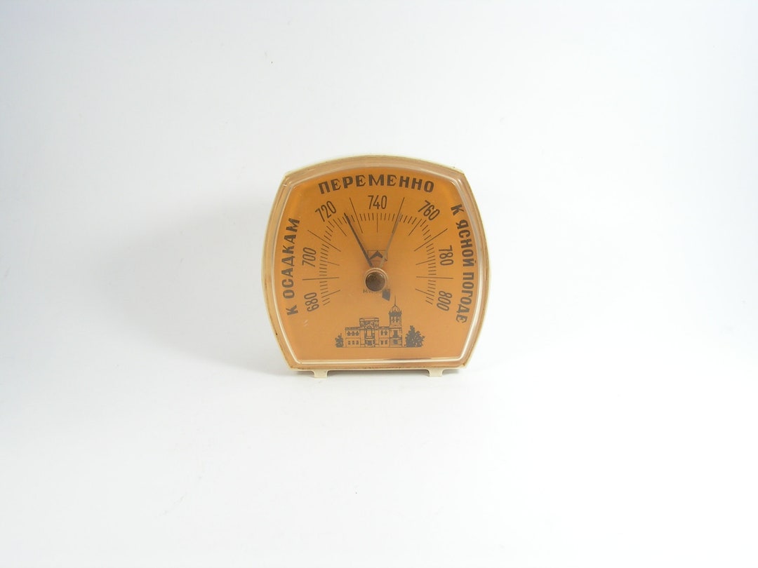 Vintage Barometer, Plastic Soviet Barometer, Weather Station ...