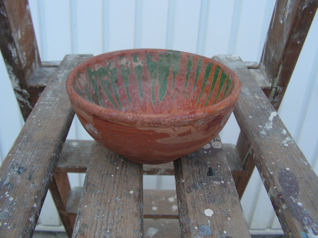 Vintage Clay Brown Bowl Primitive Ceramic Bowl Handmade Lovely Clay ...