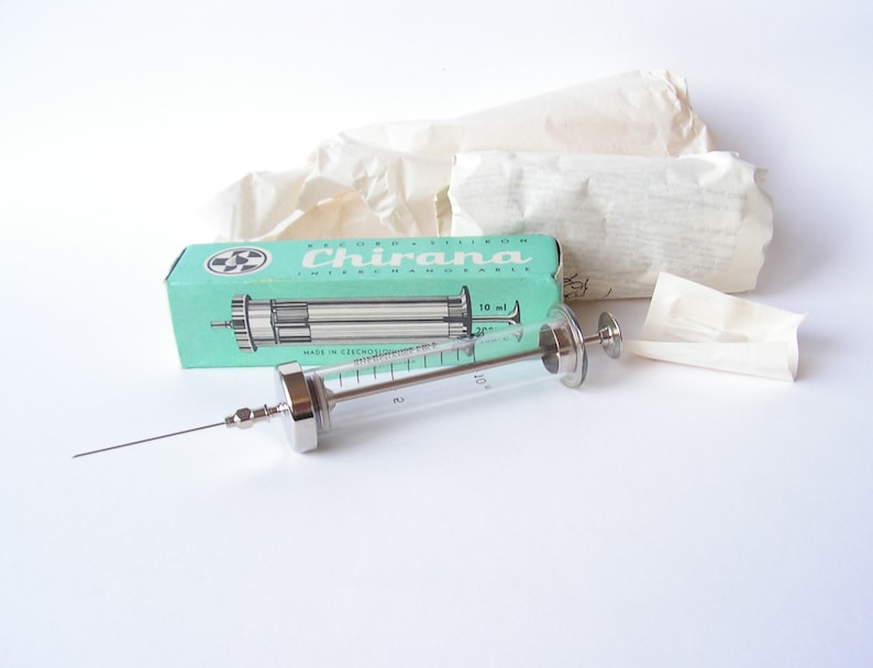 Glass Syringe CHIRANA Never Used Glass 10ml Syringe With Needle ...