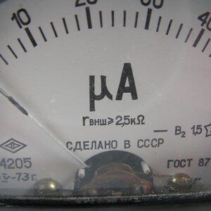 Retro Microammeter Vintage Ammeter Bakelite Body Analog Meters Old ...