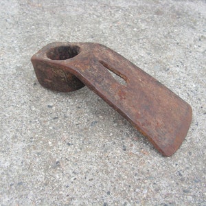 Antique Metal Adze, Small Hammer Wooden Handle, Old Metal Tool ...