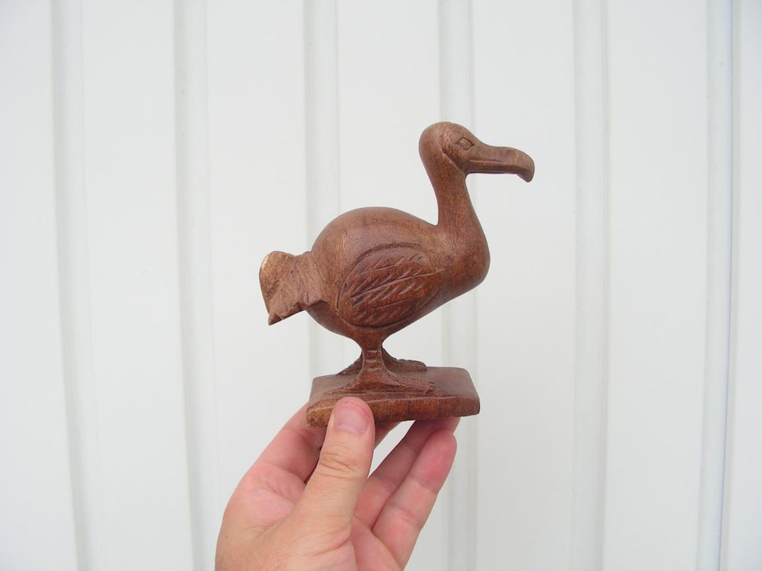 Vintage Rare Wooden Dodo Pigeon Hand Carved Dodo Pigeon Figurine Wooden ...