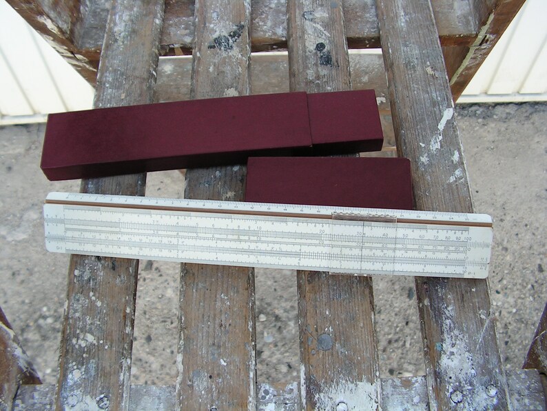 Old Soviet Logarithmic Ruler Original Case 1972s Wooden - Etsy