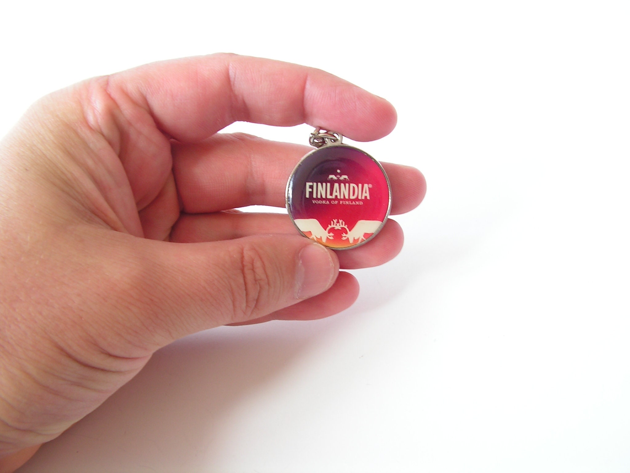 Keychain Plastic Vodka Finlandia Vintage Two-sided Keychain | Etsy