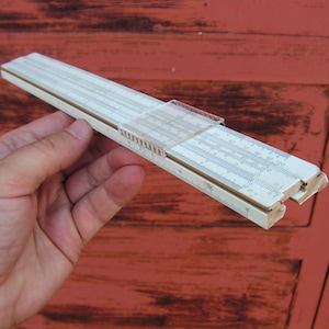 Old Soviet Logarithmic Ruler Original Case 1972s Wooden Architect Ruler ...