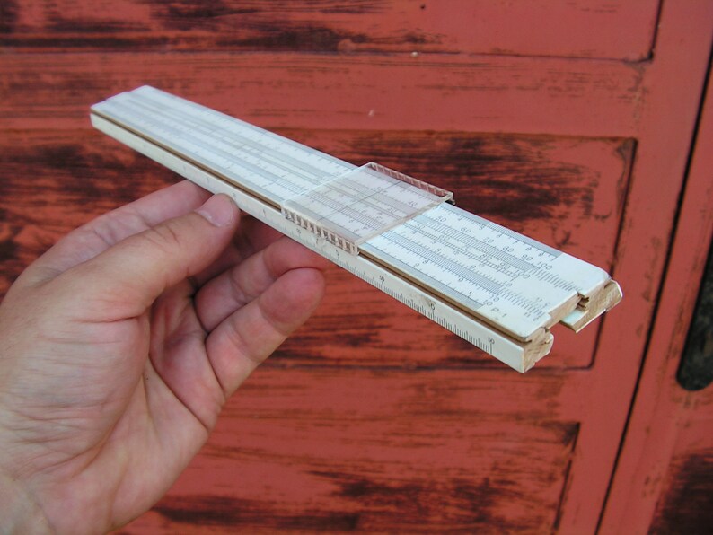 Old Soviet Logarithmic Ruler Original Case 1972s Wooden - Etsy