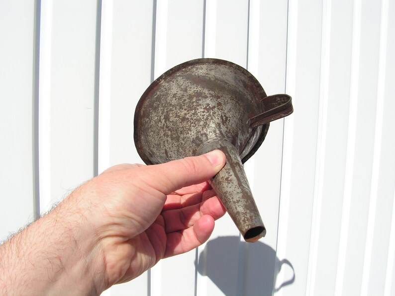 Antique Metal Funnel 1950s Large Rusty Funnel Vintage Utensil - Etsy